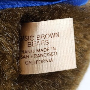 Basic Brown Bear Company Plush Hand Made Teddy Bear Stuffed Animal 14 ...