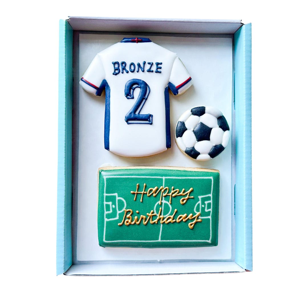 Personalised Football Fan Birthday Biscuits, Gift for Football Fan ...