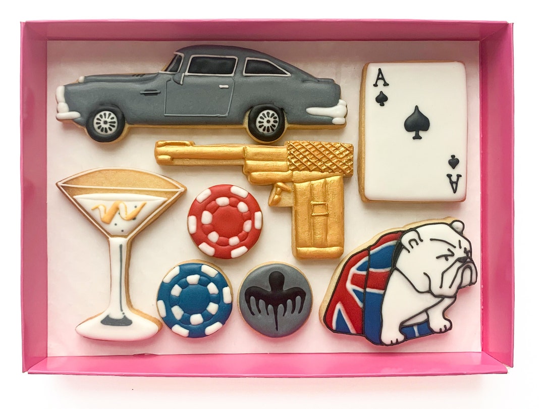 007 James Bond Inspired Gift, Hand-iced Biscuit Gifts, 007 Lover Gift ...