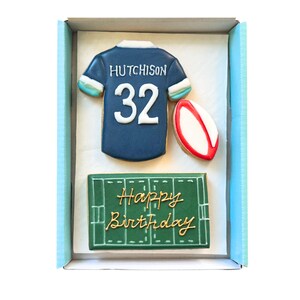 Personalised Rugby Fan Birthday Biscuits, Gift for Rugby Fan, Father’s ...