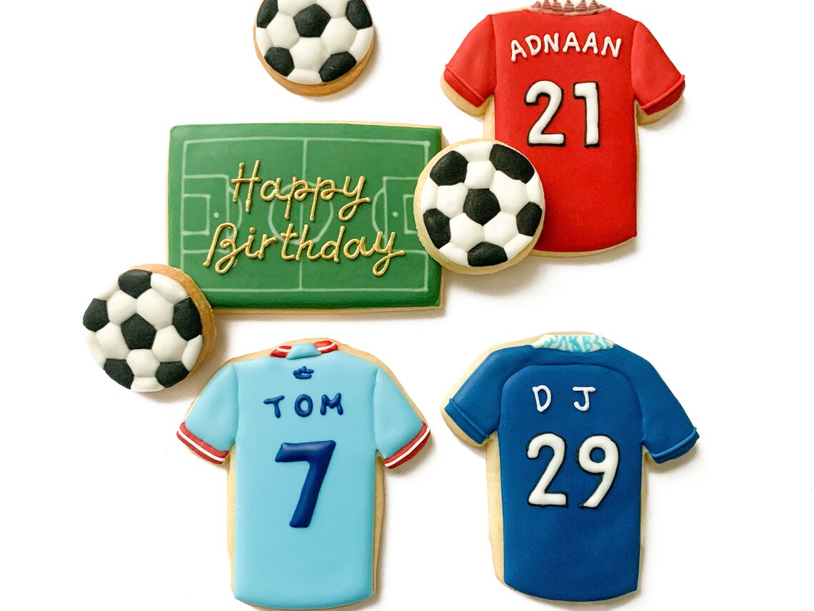 Personalised Football Fan Birthday Biscuits Gift for Football - Etsy UK