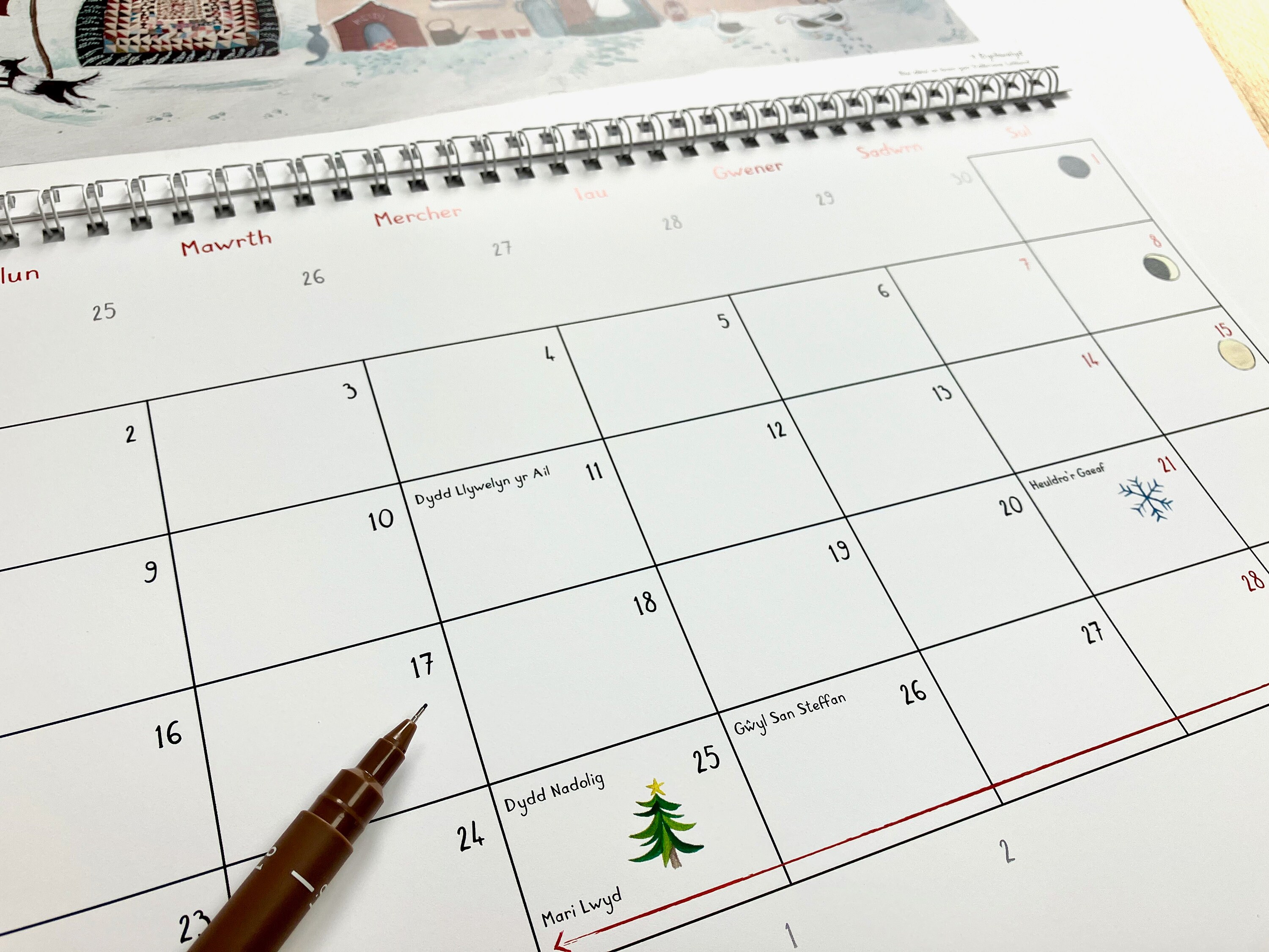 Welsh calendar 2024 - illustrated by Valriane Leblond sold by Luisa ...