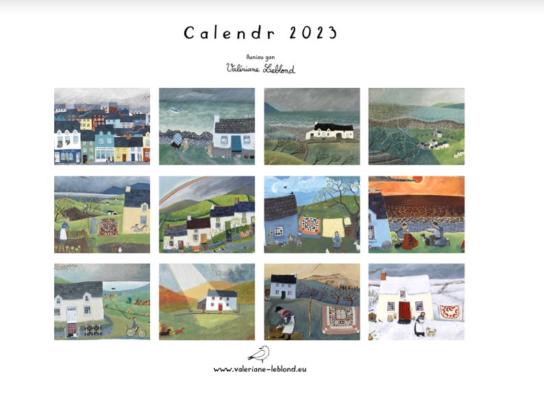 Welsh Calendar 2023 Illustrated by Valériane Leblond - Etsy