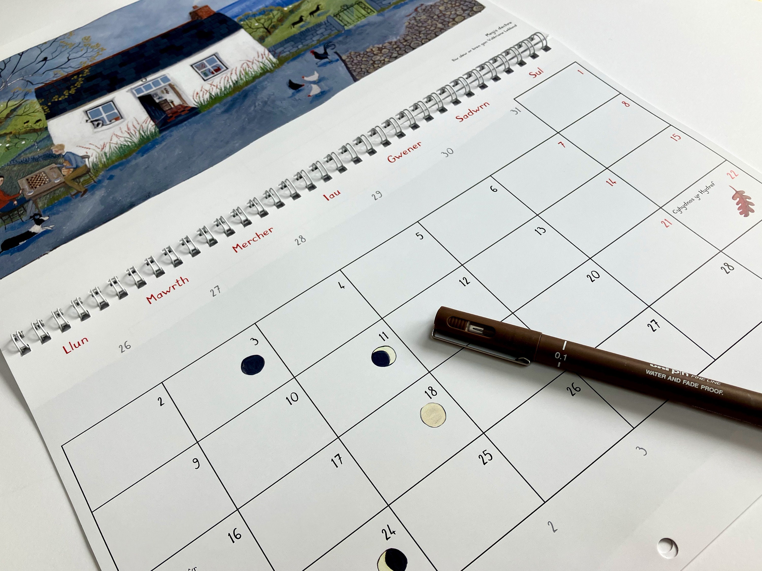 Welsh calendar 2024 - illustrated by Valriane Leblond sold by Luisa ...