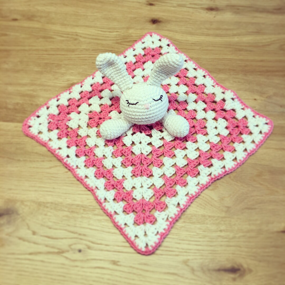 PDF PATTERN ONLY Bunny Rabbit Snuggle Crochet Comfort Blanket Baby ...