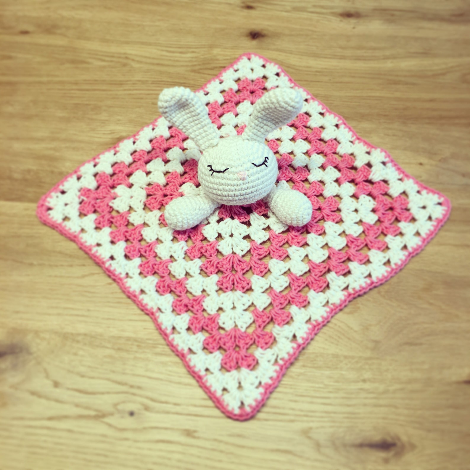 PDF PATTERN ONLY Bunny Rabbit Snuggle Crochet Comfort Blanket Baby ...