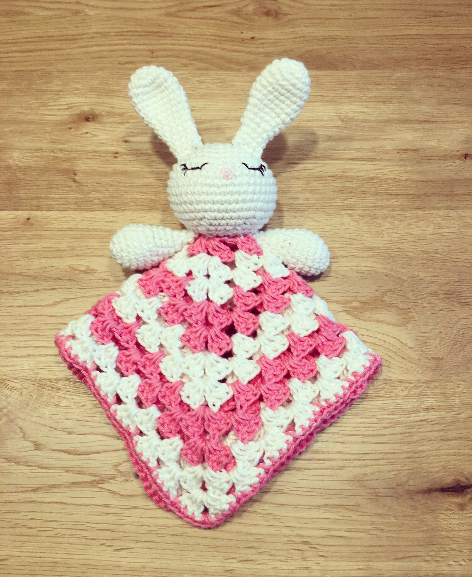 PDF PATTERN ONLY Bunny Rabbit Snuggle Crochet Comfort Blanket Baby ...
