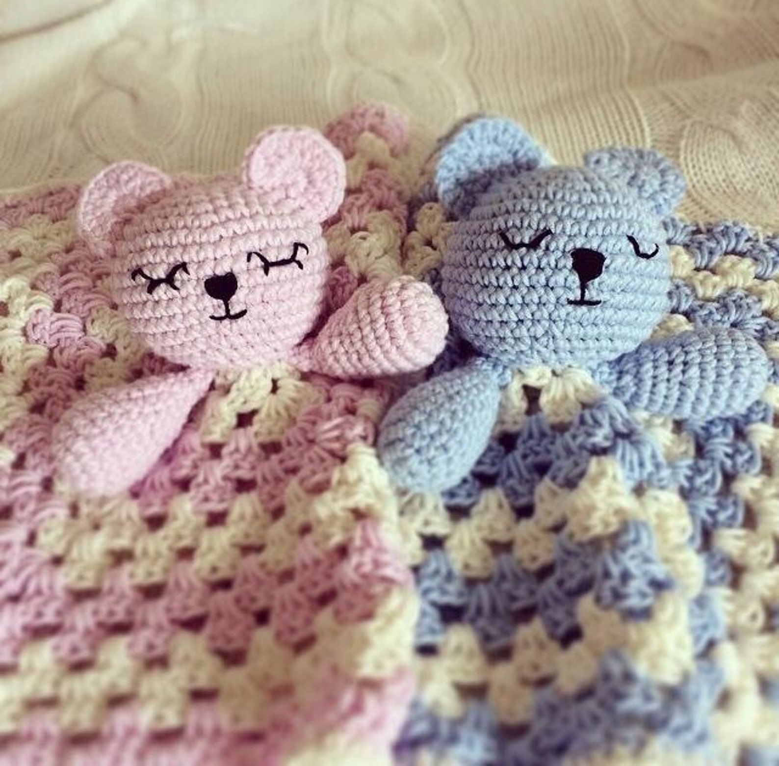 PDF PATTERN ONLY Cute Teddy Snuggle Crochet Comfort Blanket - Etsy