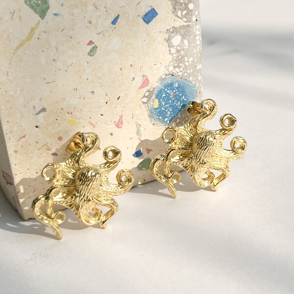 Octopus Earrings - Etsy