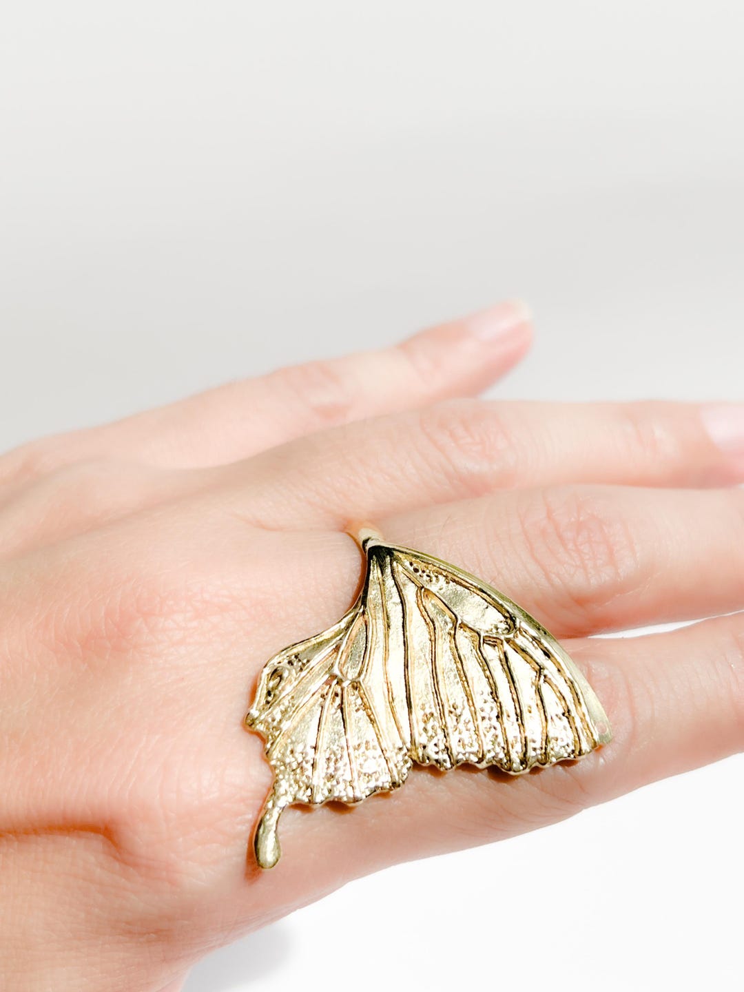 Butterfly Wing Brass Ring - Elegant & Nature-inspired - Etsy