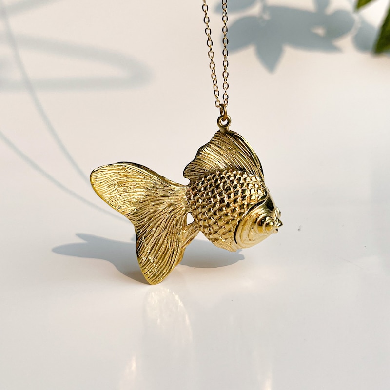 Goldfish Necklace - Etsy