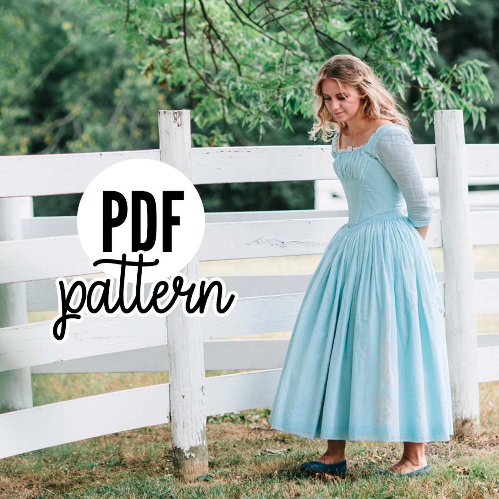 Cinderella Costume PATTERN - Day Dress - PDF Printable - One SIZE - Etsy