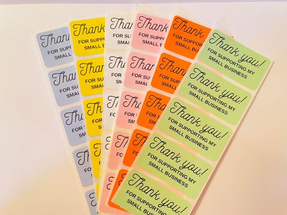 Stickers Thank You Stickers Work From Home Small Business | Etsy