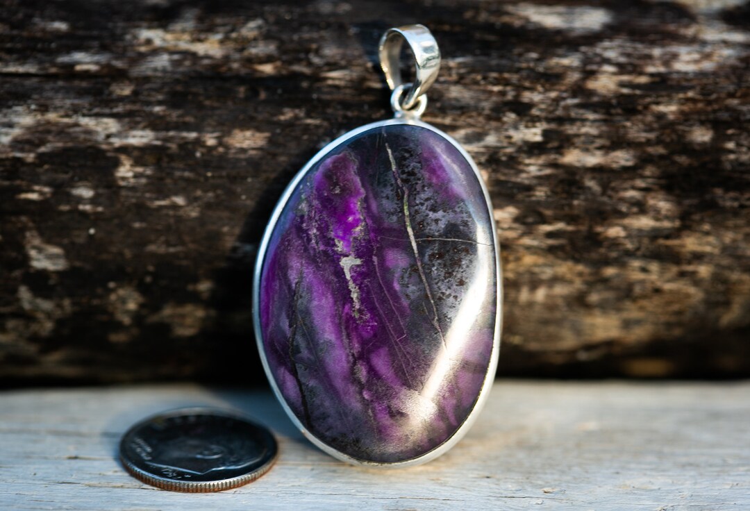 Sugilite Pendant Stunning Sugilite and Sterling Silver Gorgeous Purple ...