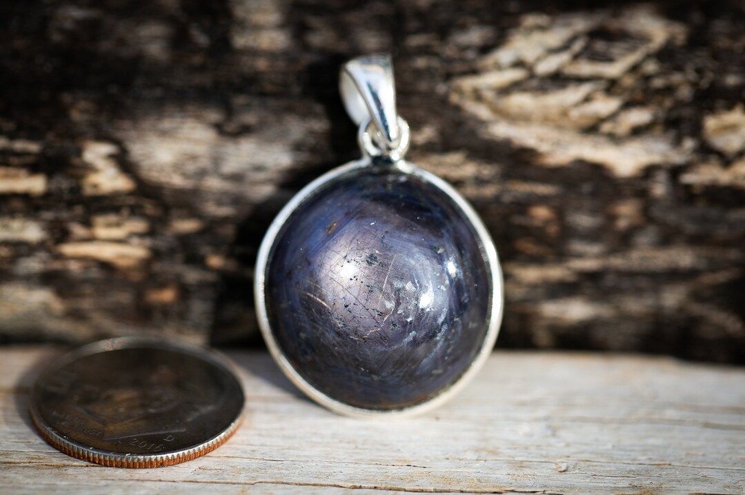 Star Ruby Pendant - Double Sided Star Ruby Trapiche Silver Pendant - Star Ruby Necklace ...