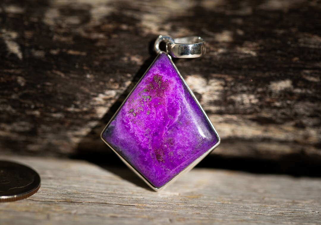 Sugilite Pendant Stunning Sugilite and Sterling Silver Gorgeous Purple ...