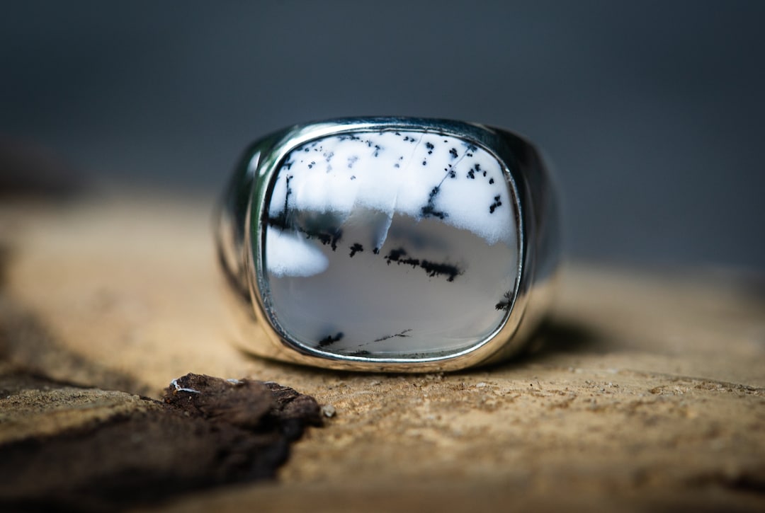 Dendritic Agate Ring 10 Merlinite Ring Size 10 Merlinite Mens Ring Mens ...