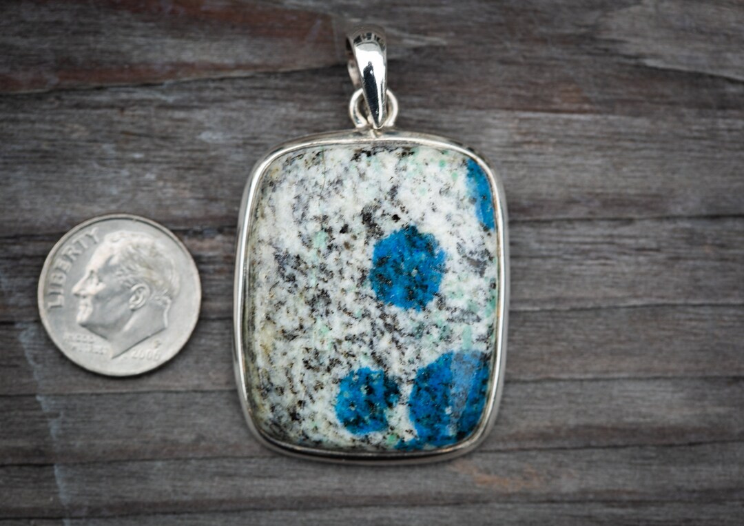 Raindrop Azurite Pendant - Azurite Granite - Azurite Granite Jasper ...