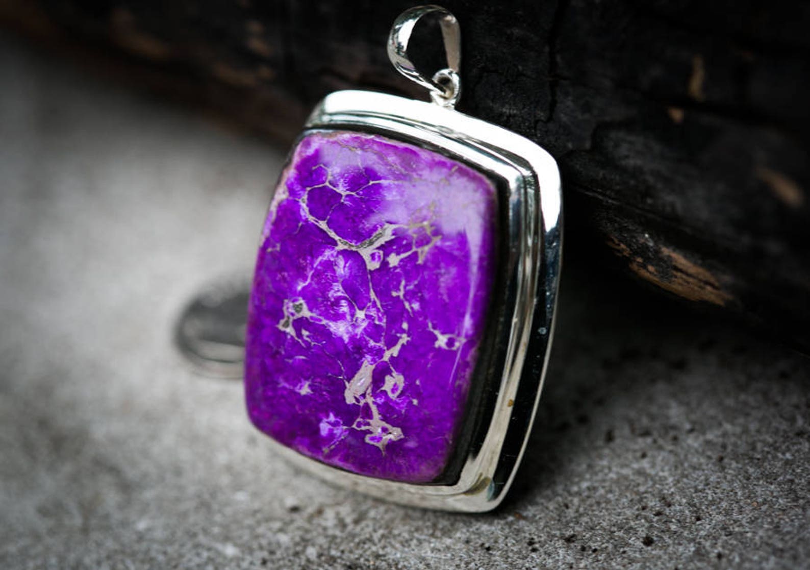 Sugilite Pendant Stunning Sugilite and Sterling Silver | Etsy