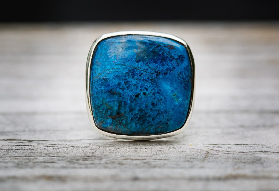 Shattuckite Ring Size 7.5 Shattuckite Ring Size 7.5 | Etsy