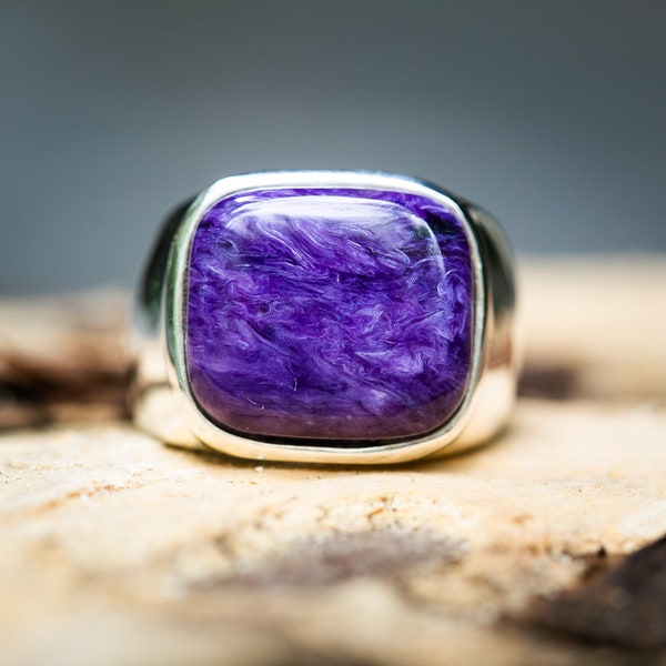 Charoite Ring - Etsy