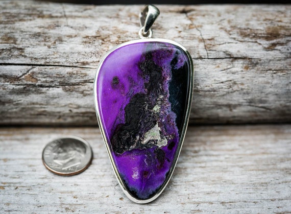 Sugilite Pendant Stunning Sugilite and Sterling Silver | Etsy