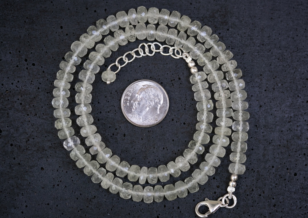 Libyan Desert Glass Bead Necklace - Faceted Libyan Desert Glass ...