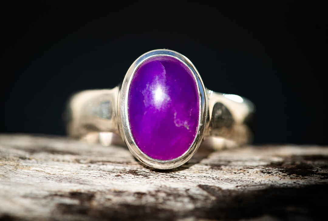 Gel Sugilite Ring 9 - Sugilite Ring Size 9 Sterling Silver Jelly ...