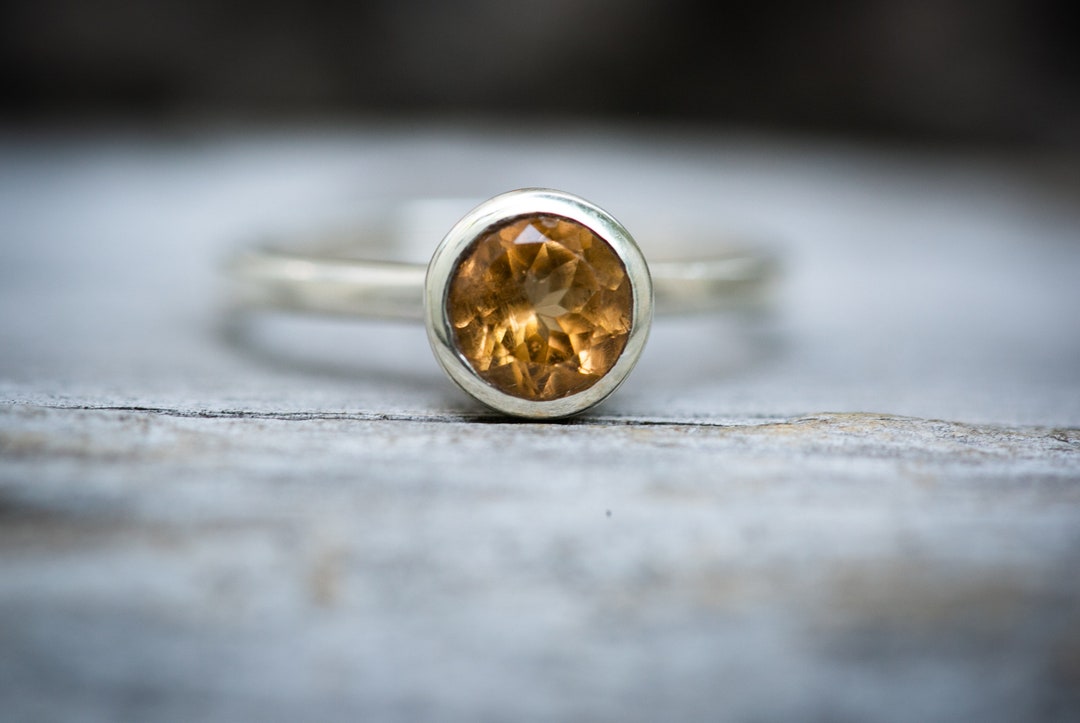 Rare Yellow Tourmaline Stackable Ring – Size 5.5 - Etsy