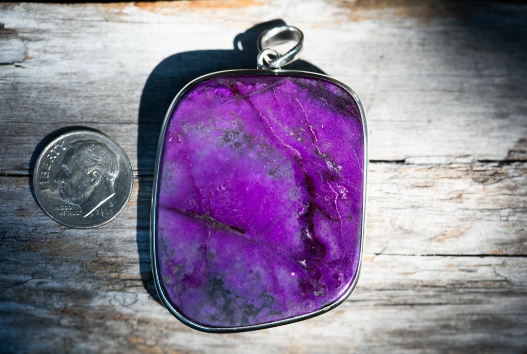 Sugilite Pendant - Stunning Sugilite and Sterling Silver - Large ...