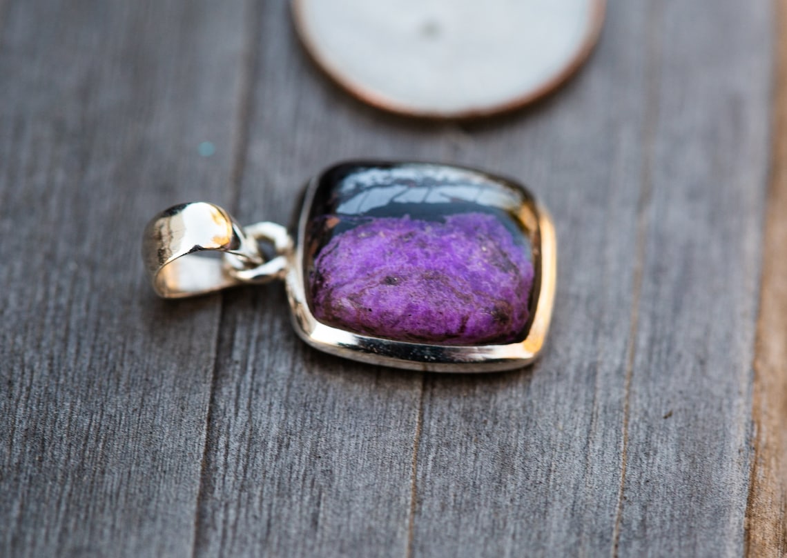 Sugilite Pendant Stunning Sugilite and Sterling Silver | Etsy