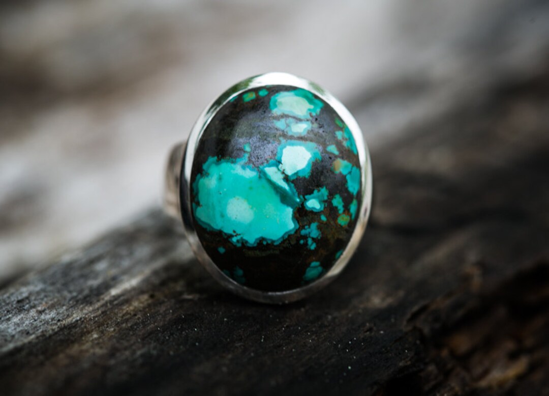 Turquoise Ring Size 7.5 Turquoise Ring Size 7.5 Unisex Ring Turquoise ...