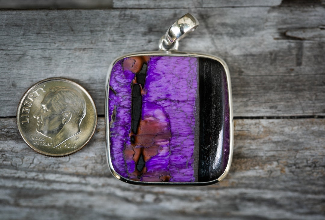 Sugilite Pendant - Stunning Sugilite and Sterling Silver - Gorgeous ...