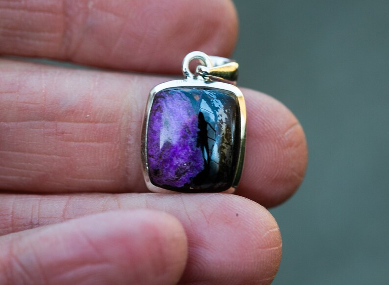 Sugilite Pendant Stunning Sugilite and Sterling Silver | Etsy
