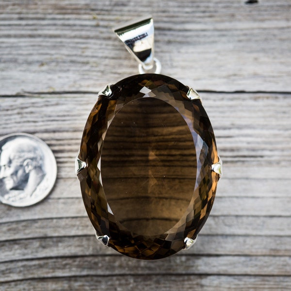 Smoky Quartz Pendant - Etsy