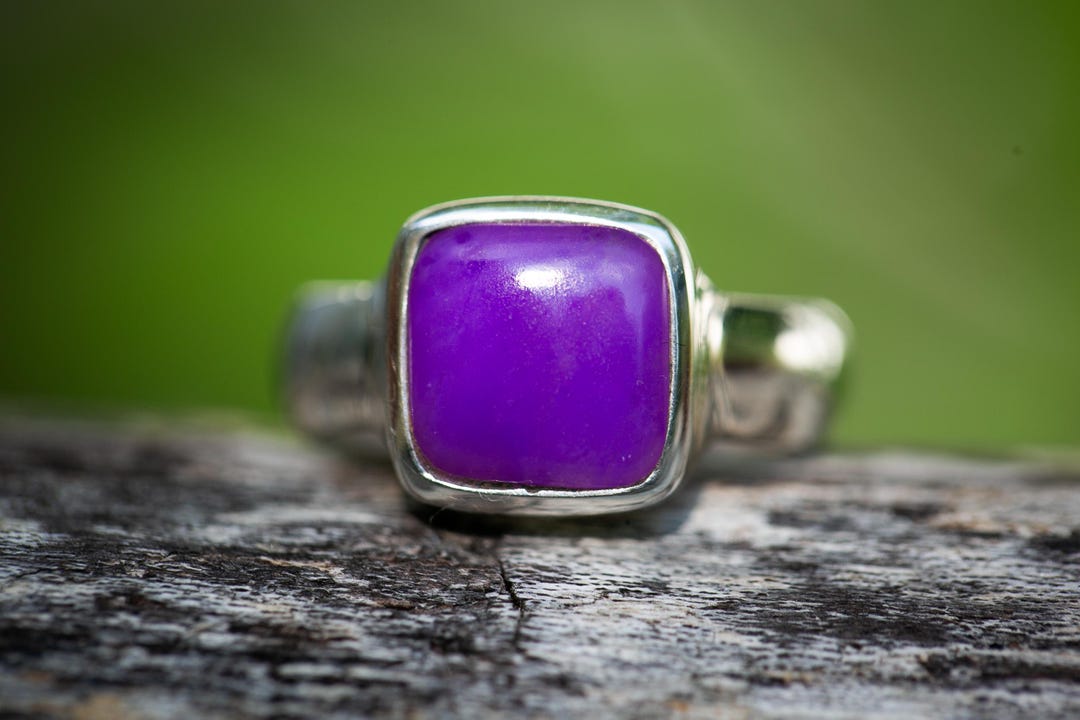 Sugilite Ring 7 Purple Gel Sugilite Ring Jelly Sugilite in Sterling ...