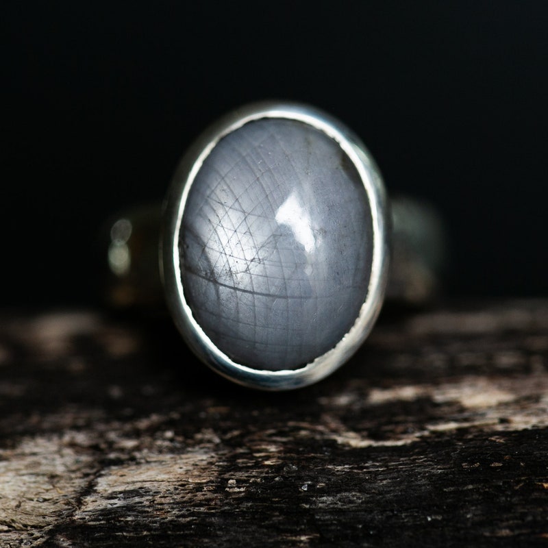 White Sapphire Ring - Etsy