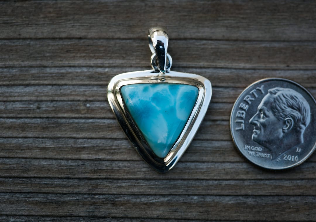 Larmiar Pendant Little Larimar & Sterling Silver Pendant Little Larimar ...