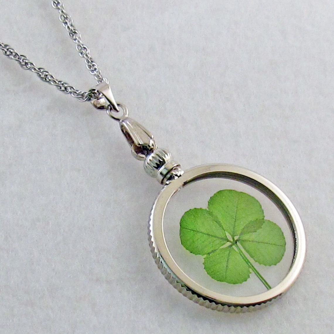 Good Luck Charm Silver Pendant Necklace With a Real Genuine - Etsy