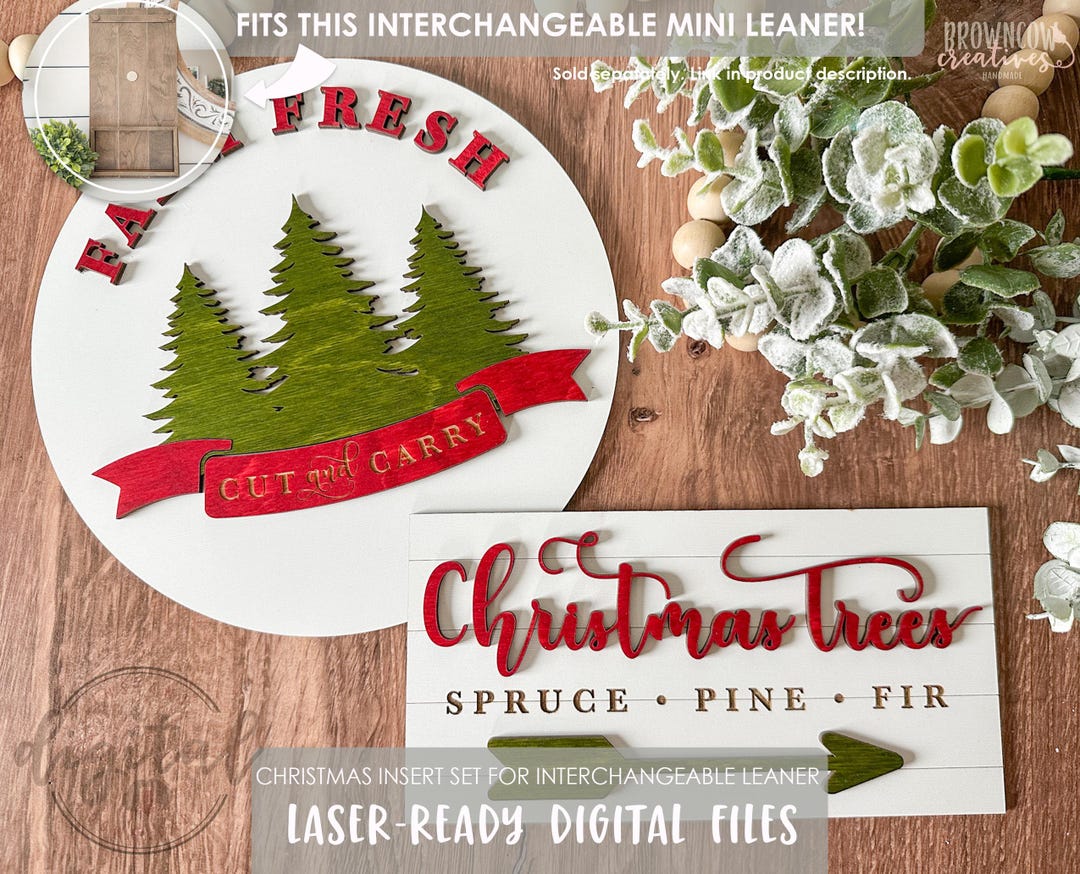 Farm Fresh Christmas Trees Insert for Interchangeable Mini Leaner ...