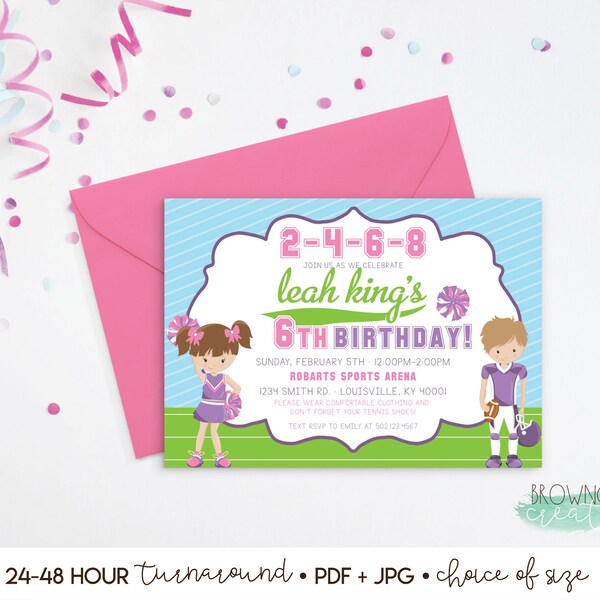Cheer Party Invitation - Etsy