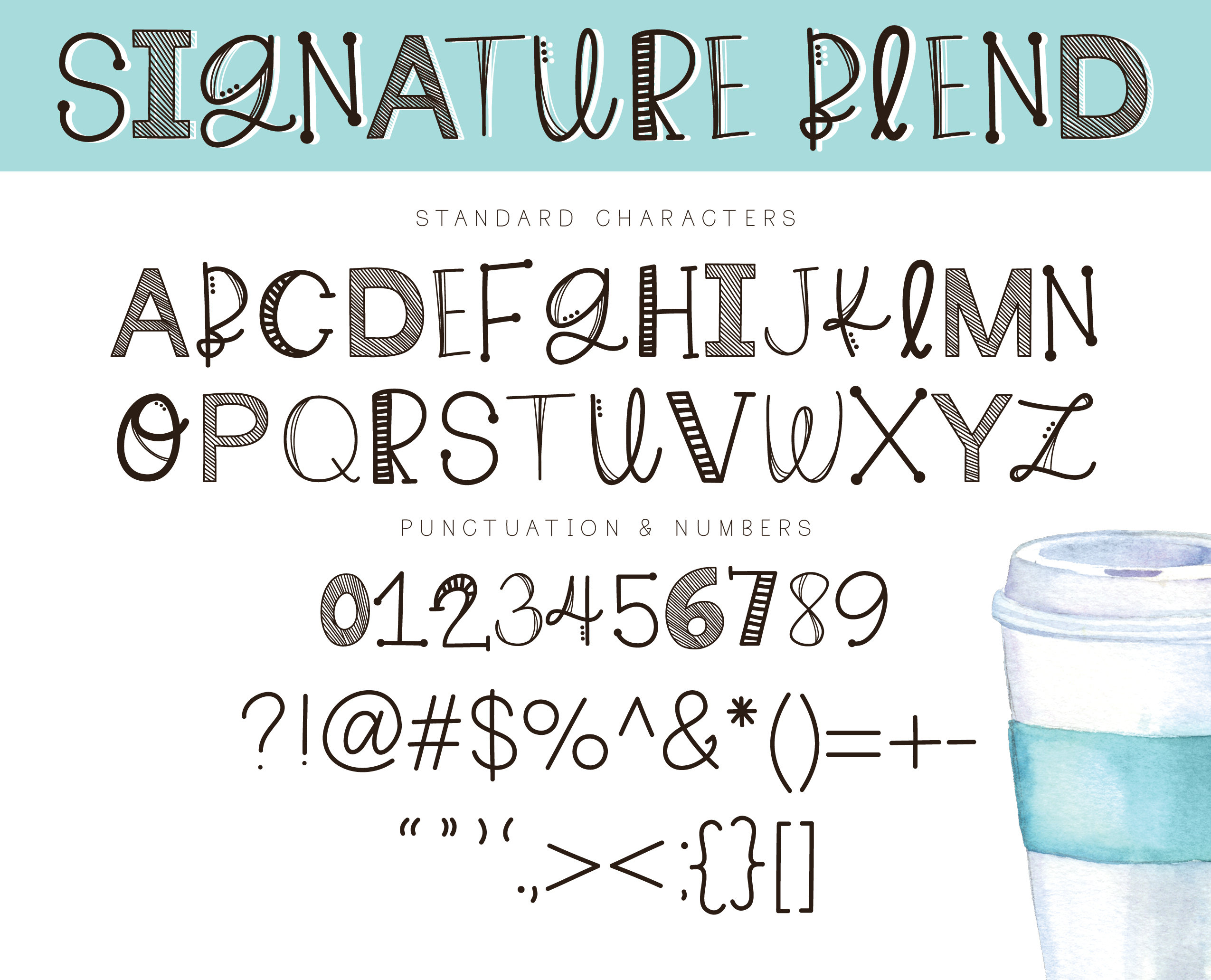 Signature Blend Font Fonts for Commercial Use Fun Fonts | Etsy