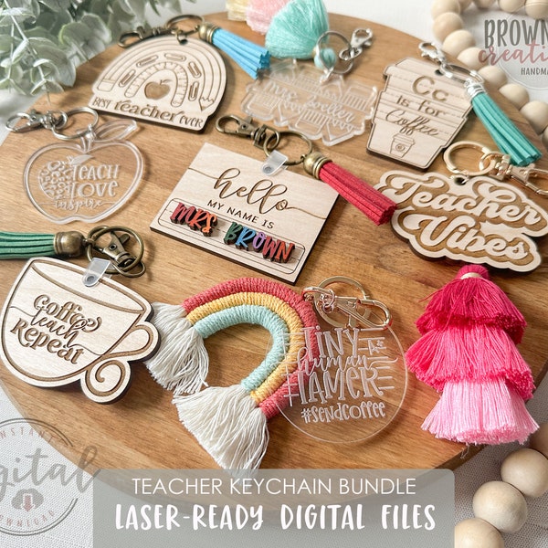 Teacher Keychain - Etsy