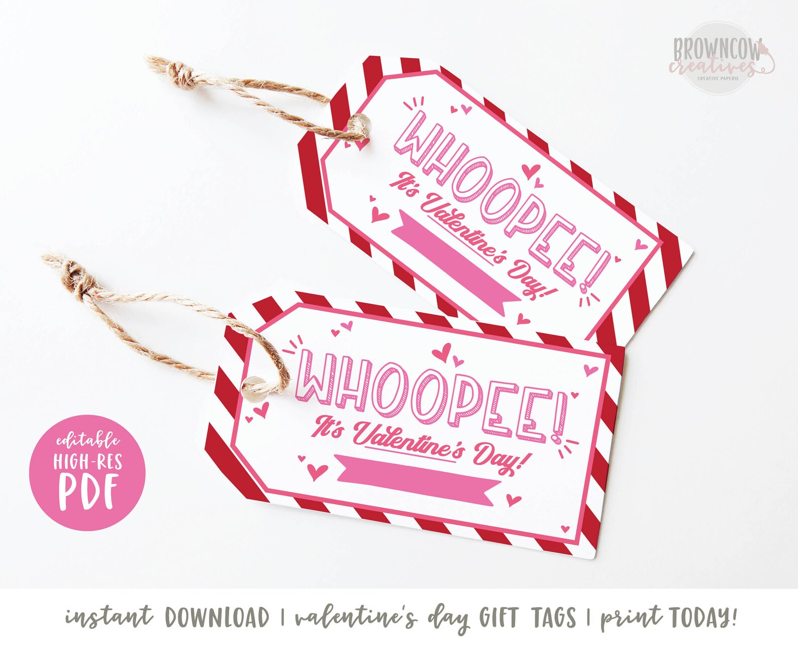INSTANT DOWNLOAD Editable Personalized Valentine Gift Tags, Kids ...