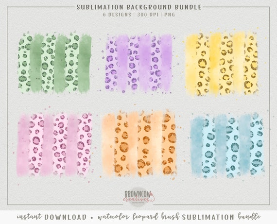 Brush Stroke Leopard Sublimation Bundle, Sublimation Backgrounds ...