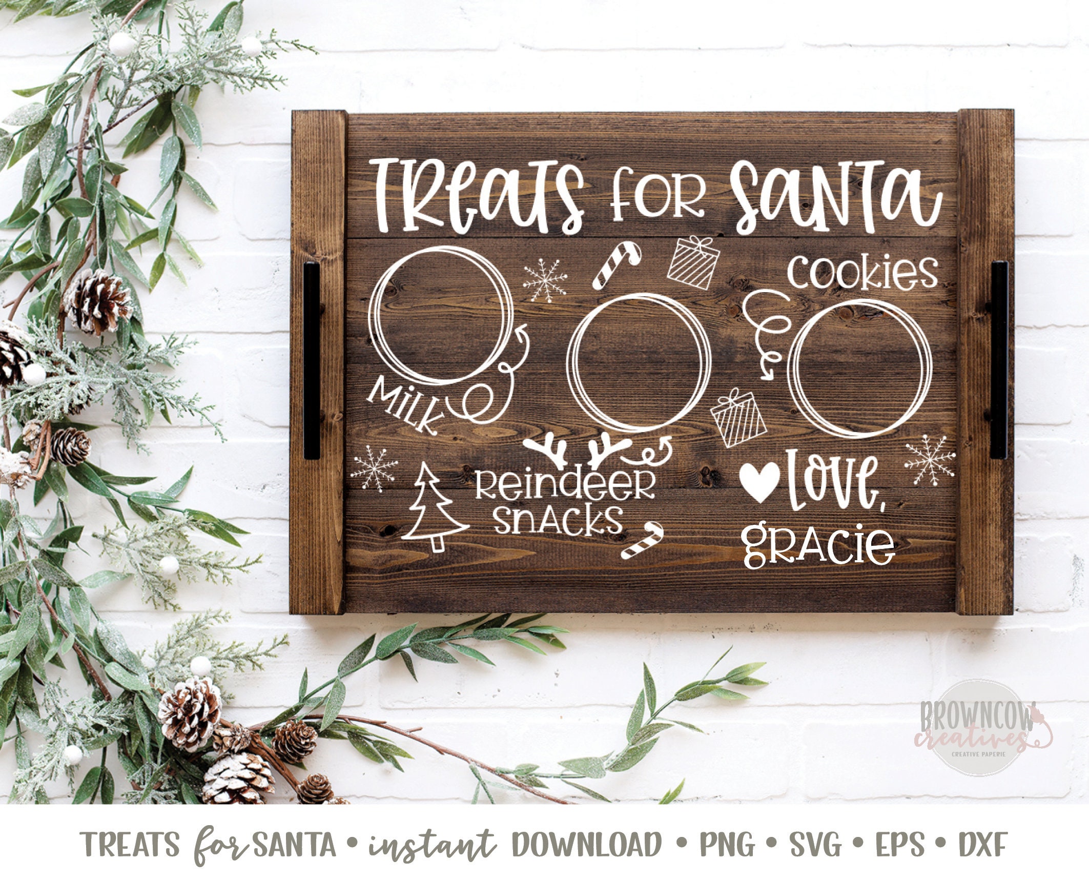 Cookies for Santa Tray SVG Cookies for Santa Plate SVG Dear | Etsy