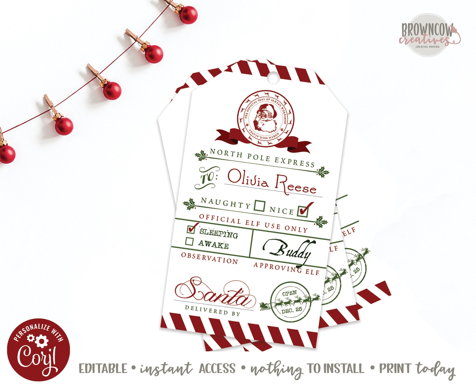 Official Santa Claus Gift Tags Santa Gift Tags Santa Tags - Etsy