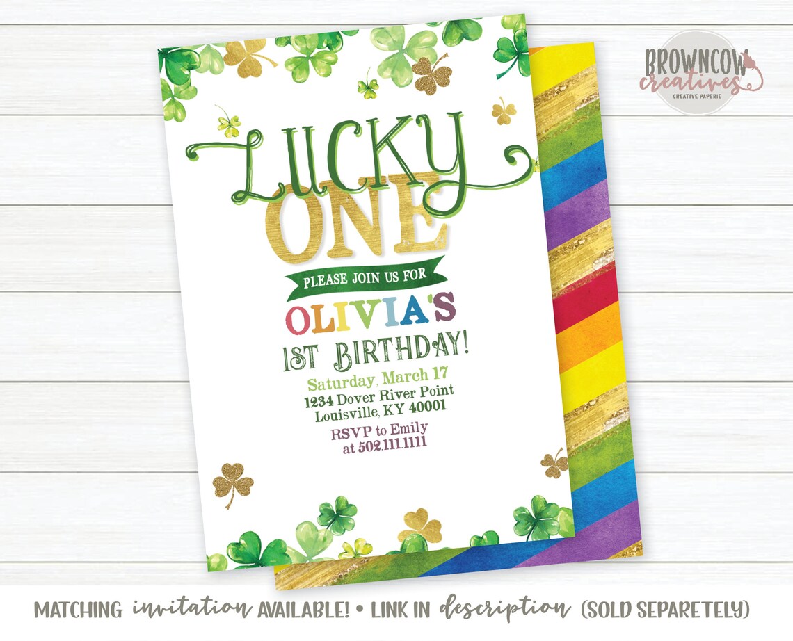 Lucky Gift Tag Lucky One Editable Gift Tag Two Lucky Party | Etsy