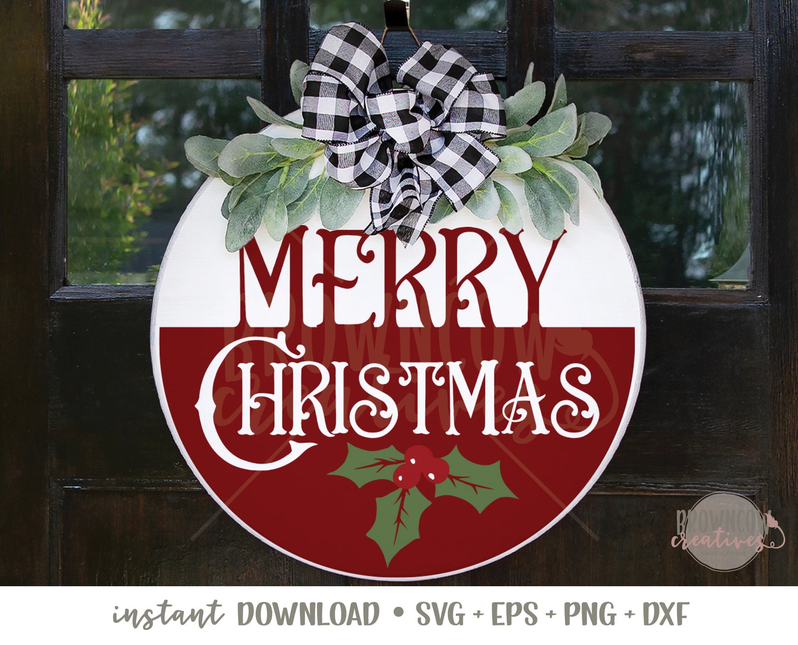 Round Farmhouse Christmas Signs SVG Bundle Rustic Christmas | Etsy