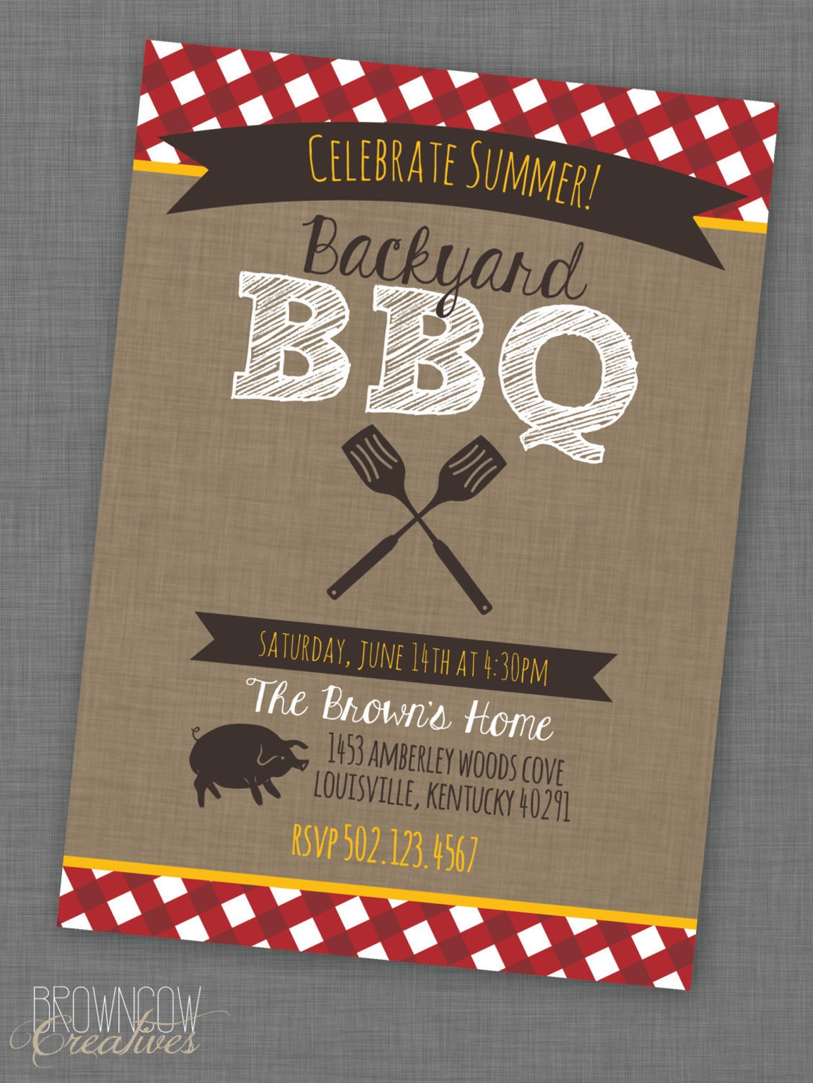 PRINTABLE Backyard BBQ Party Invitation - Etsy